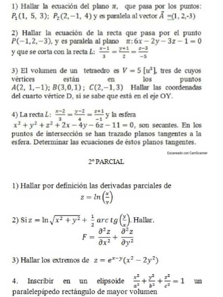 Examenes Parciales y Final MAT 1102 L SEM 1 - 2021 | PDF