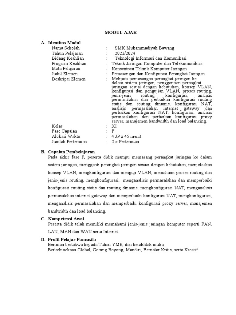 Modul Ajar 4 | PDF | Karier & Perkembangan