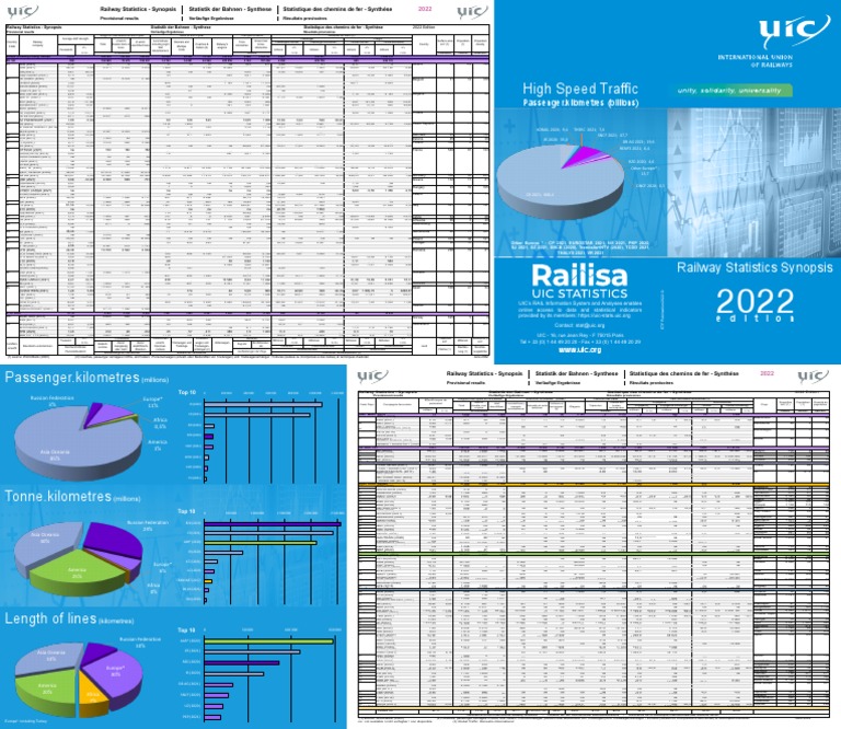 Uic Railway Statistics Synopsis 2022 | PDF | Rail Transport | Train