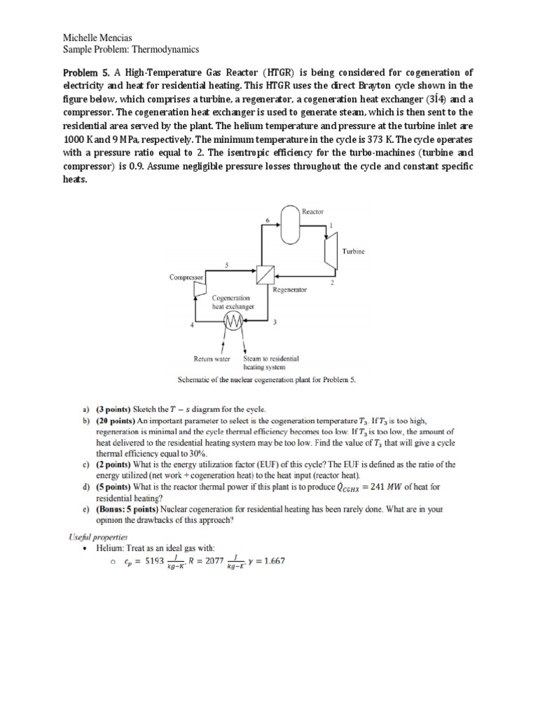 Thermo Problem 5 | PDF | Cogeneration | Heat