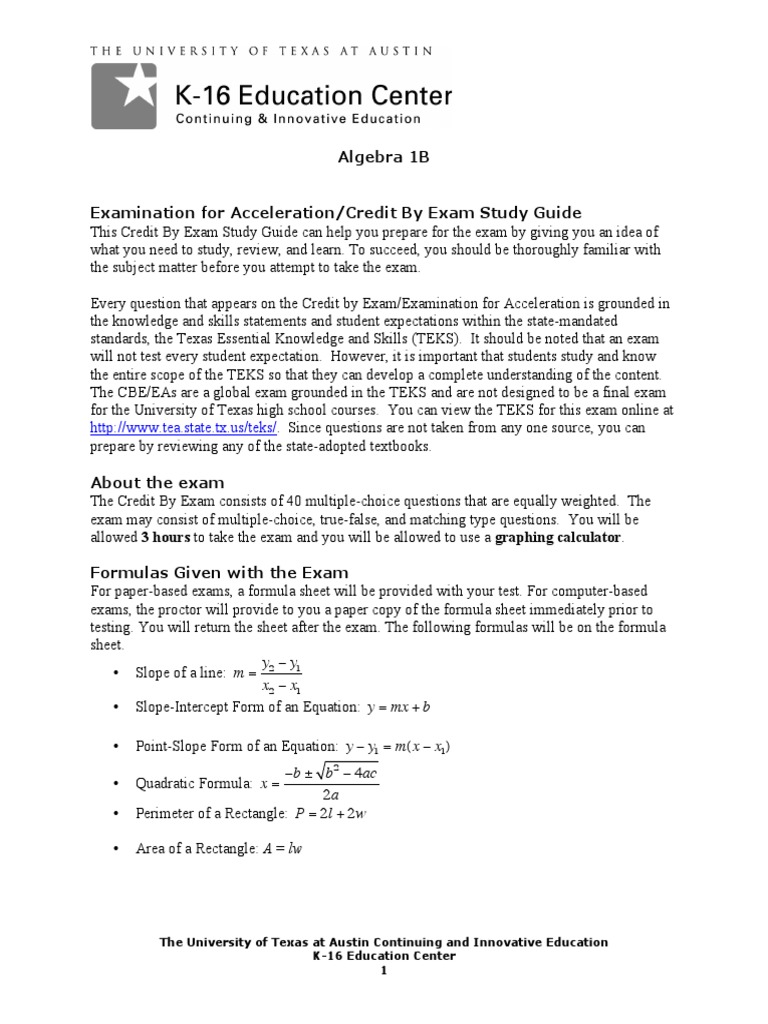 Alg 1 B | PDF | Equations | Quadratic Equation
