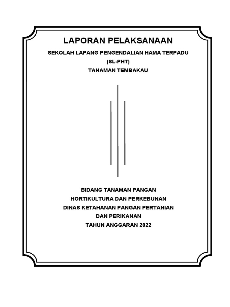 Lap. SL-PHT Tembakau Kayangan | PDF