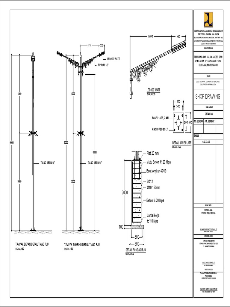 Gambar Lampu Penerangan Jalan Lengan Ganda | PDF