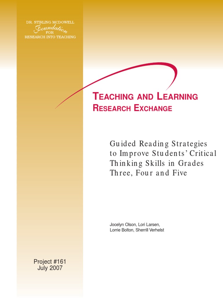 161 Guided Reading Strategies | PDF | Reading Comprehension | Critical ...