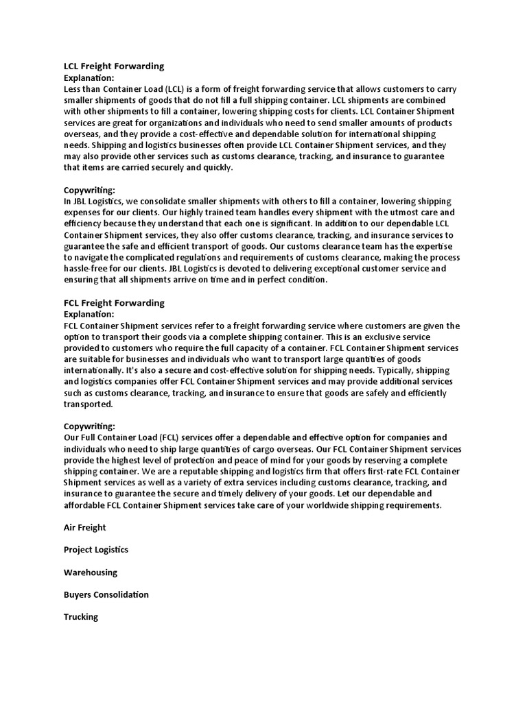 Draft Template Project JBL | PDF | Cargo | Containerization