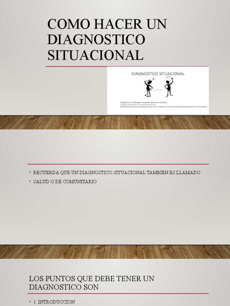 Como Hacer Un Diagnostico Situacional | PDF | Enfermería | Hospital