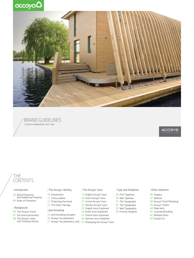 Accoya Brand Guidelines | PDF | Forest Stewardship Council | Brand