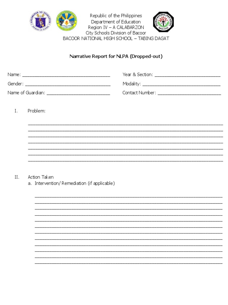 Narrative Report On Nlpa | PDF | Career & Growth