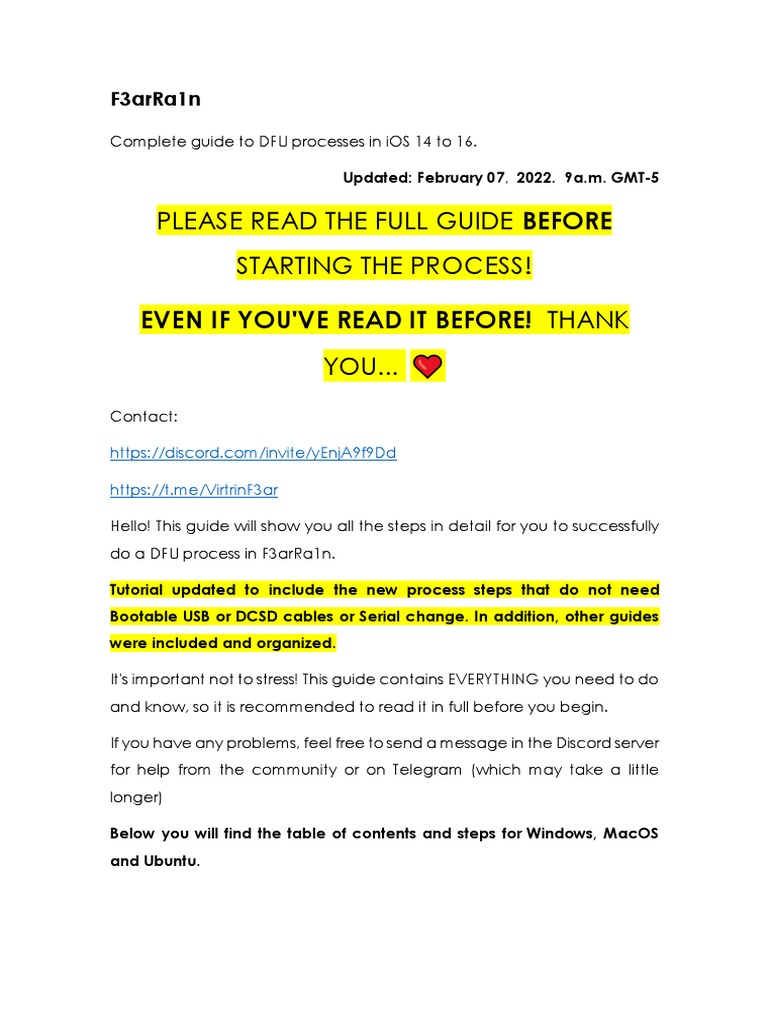 F3arRa1n DFU Eng | PDF | Booting | Usb