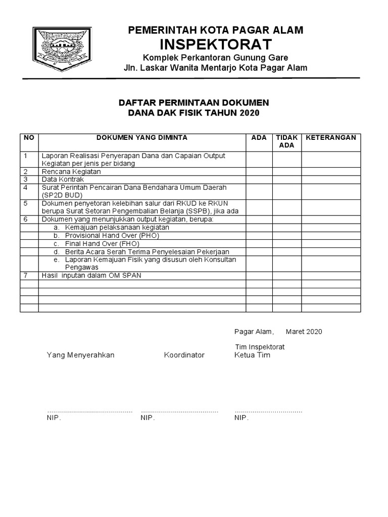 PERMINTAAN DATA | PDF