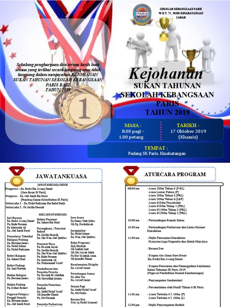 Buku Program Kejohanan | PDF