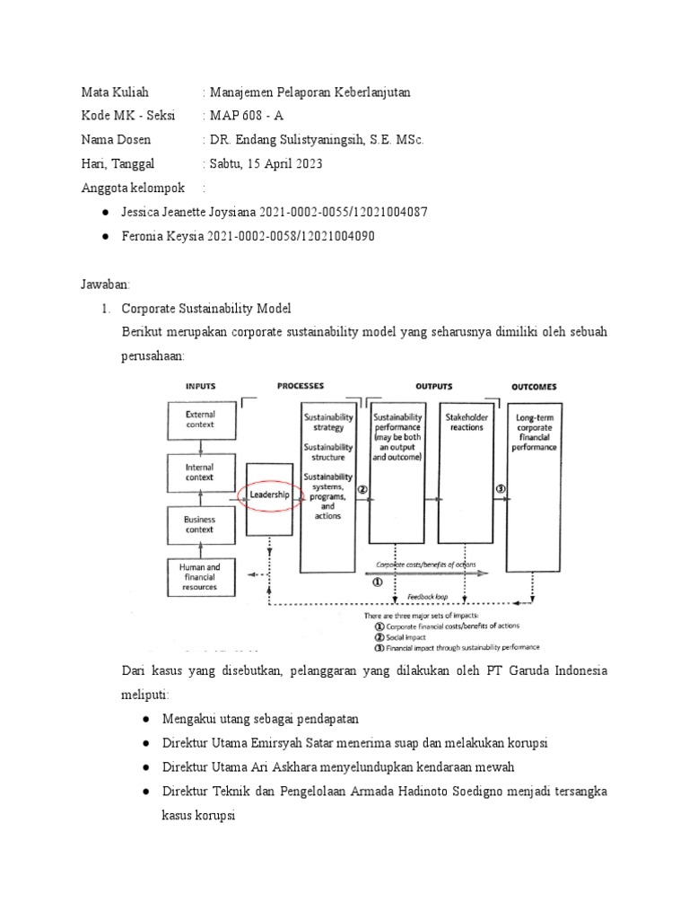 UTS Manajemen Pelaporan Keberlanjutan - Jessica Dan Keysia | PDF
