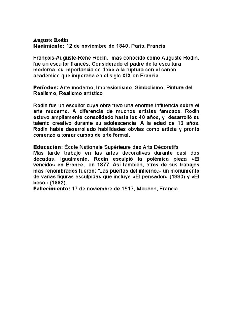 Auguste Rodin | PDF