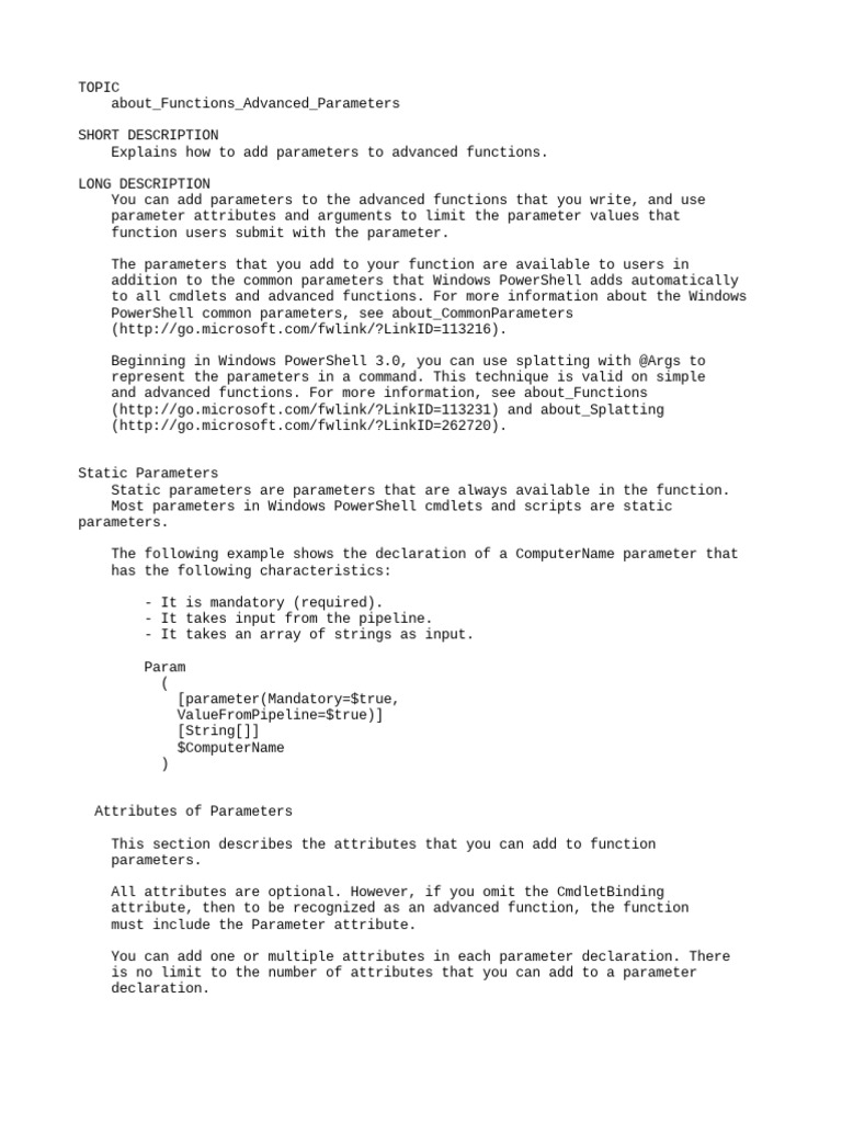 Help About - Functions - Advanced - Parameters | PDF | Parameter ... Help About - Functions - Advanced - Parameters | PDF | Parameter ...