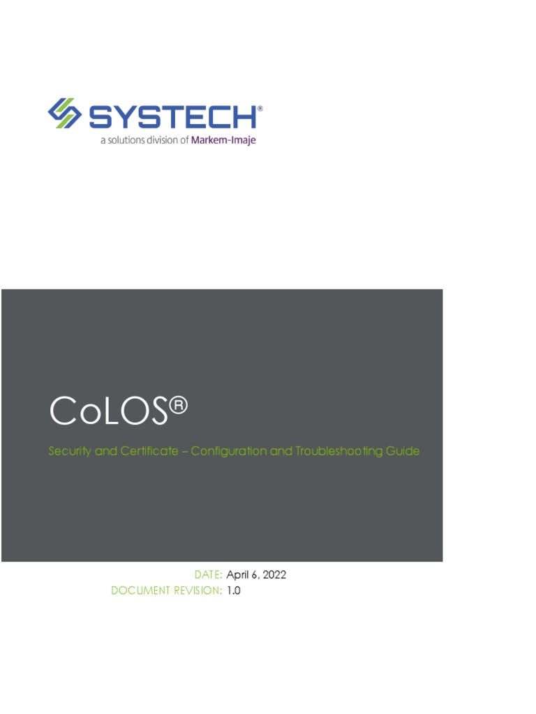 Security And Certificate Configuration And Troubleshooting Guide