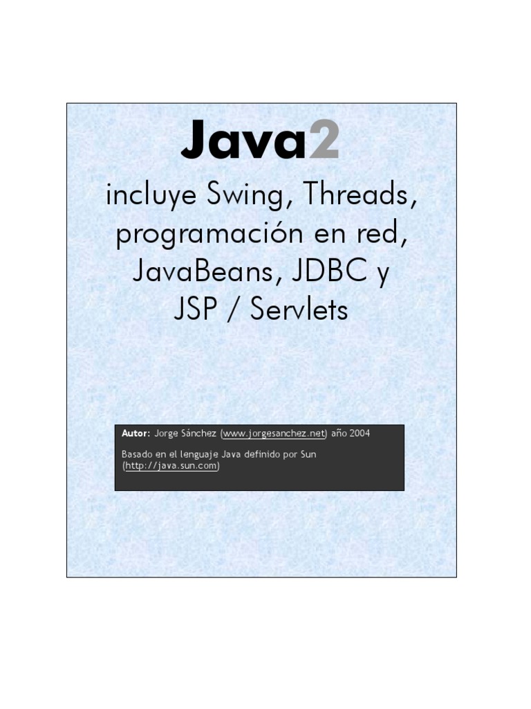 Full Manual de Java - JSP - Servlet | PDF | máquina virtual de Java | Java (lenguaje de ...