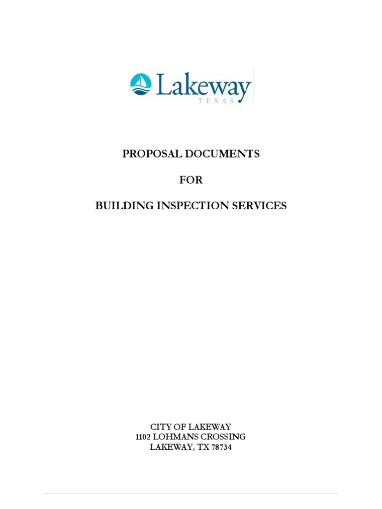 2021 - RFP Building Inspection Services | PDF | Request For Proposal ...