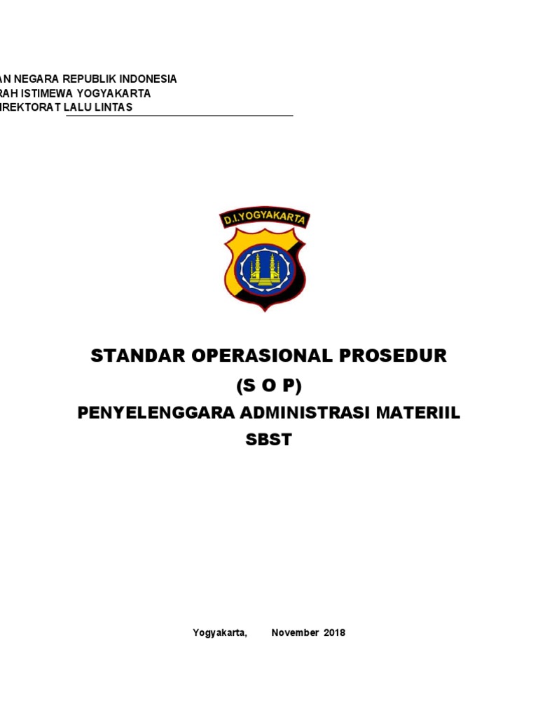 Draft Sop SBST Polda Diy | PDF