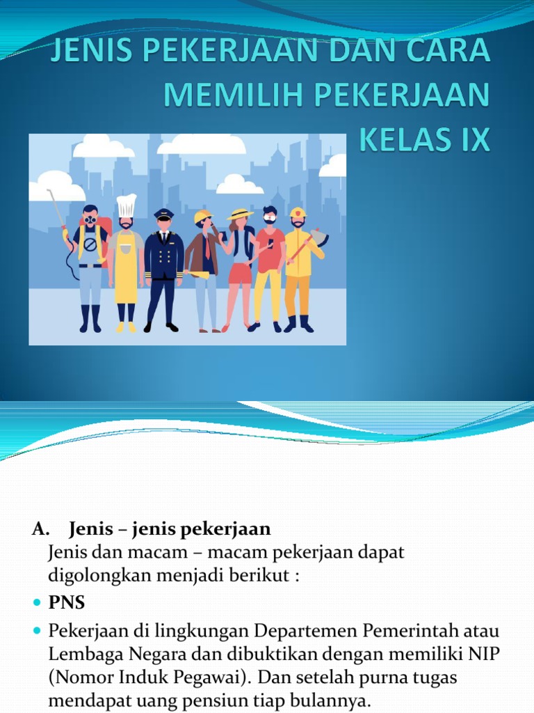 Jenis Pekerjaan | PDF