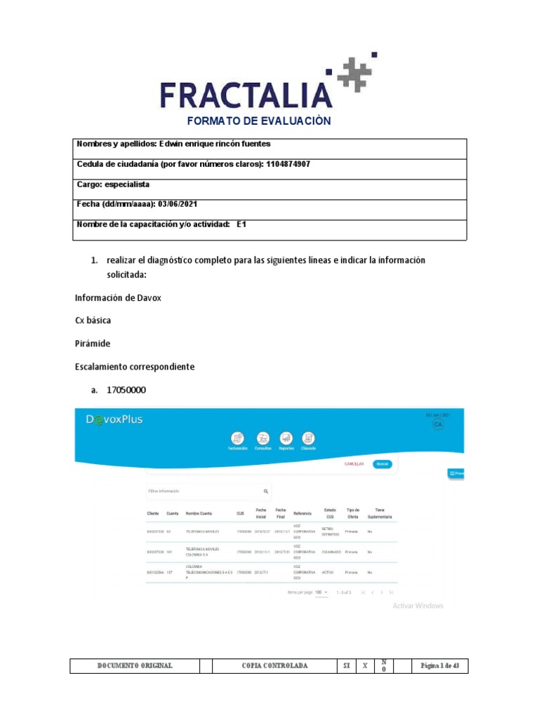 Evaluación de Diagnóstico ISDN-E | PDF