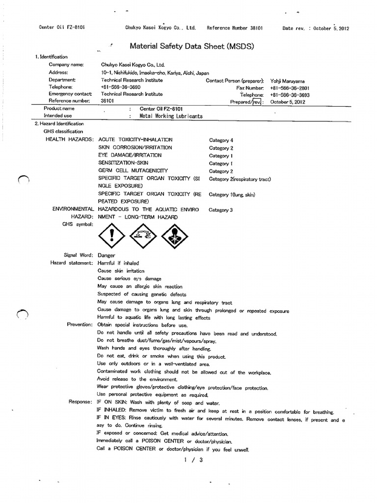 Center Oil Fz-8101 | PDF