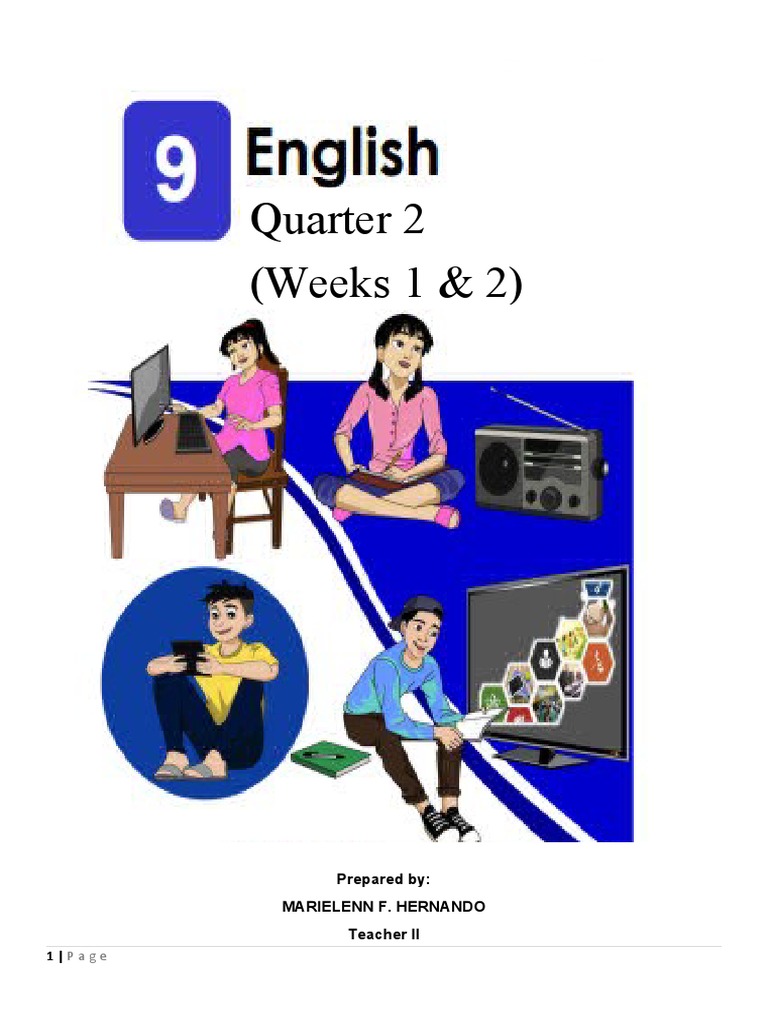 HERNANDO, MARIELENN F - English 9 Qtr. 2 - Weeks 1 and 2 - SY 2020-2021 | PDF | Communication ...