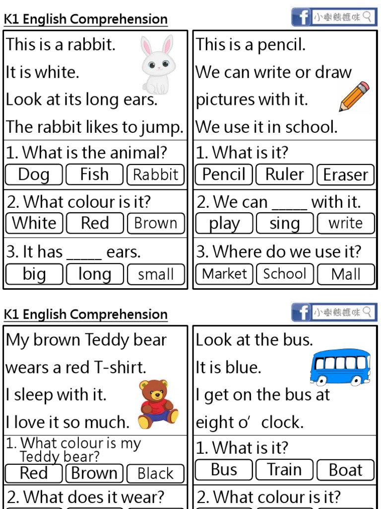 K1 Eng Comprehension (Free) | PDF