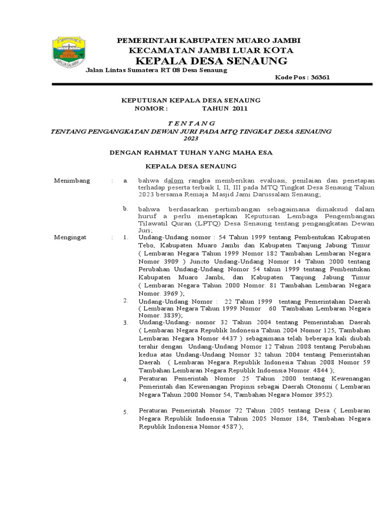 SK Dewan Juri Fix | PDF