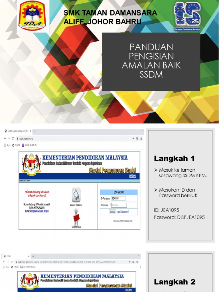 Panduan Pengisian Amalan Baik SSDM | PDF