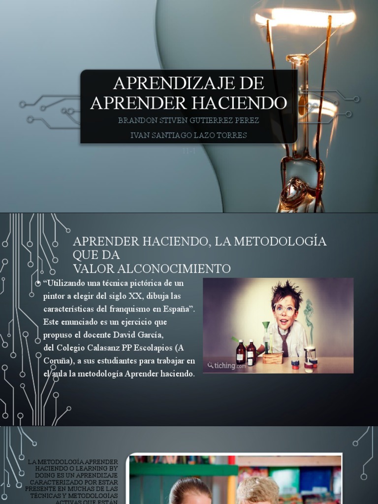 Aprendizaje de aprender haciendo | PDF