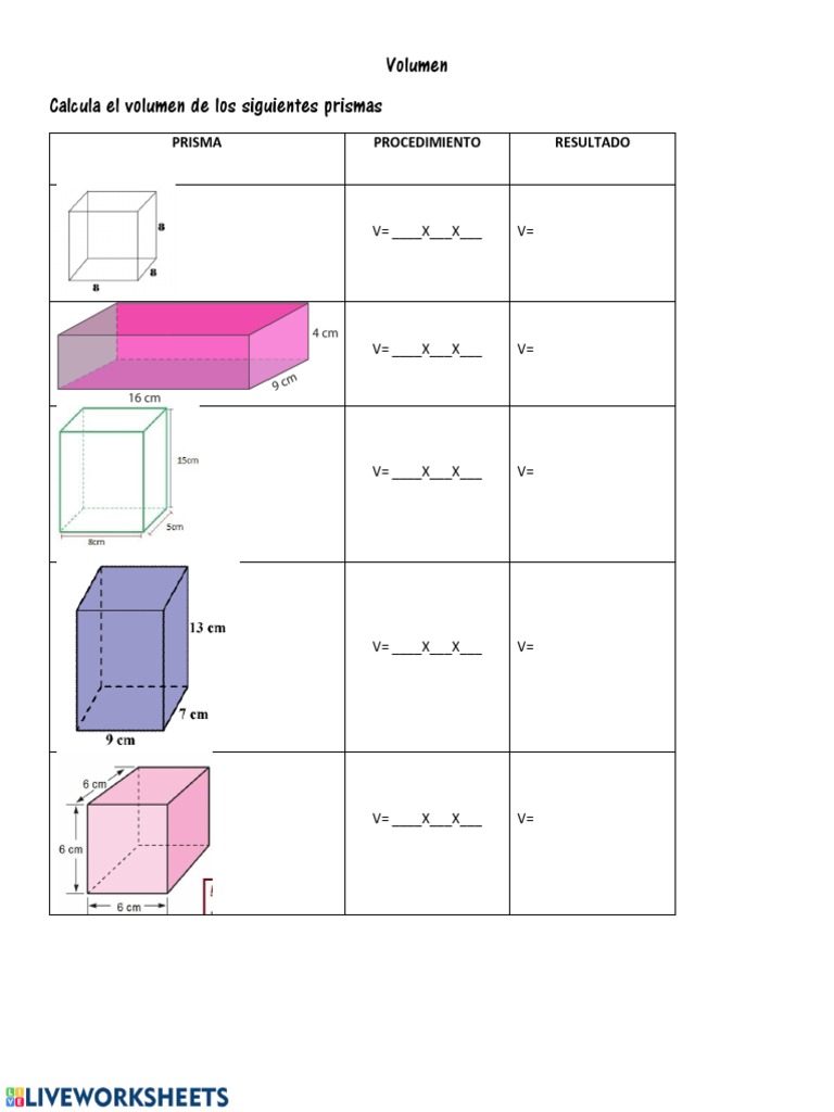 Ejercicios de Prismas | PDF | Métodos y materiales de enseñanza
