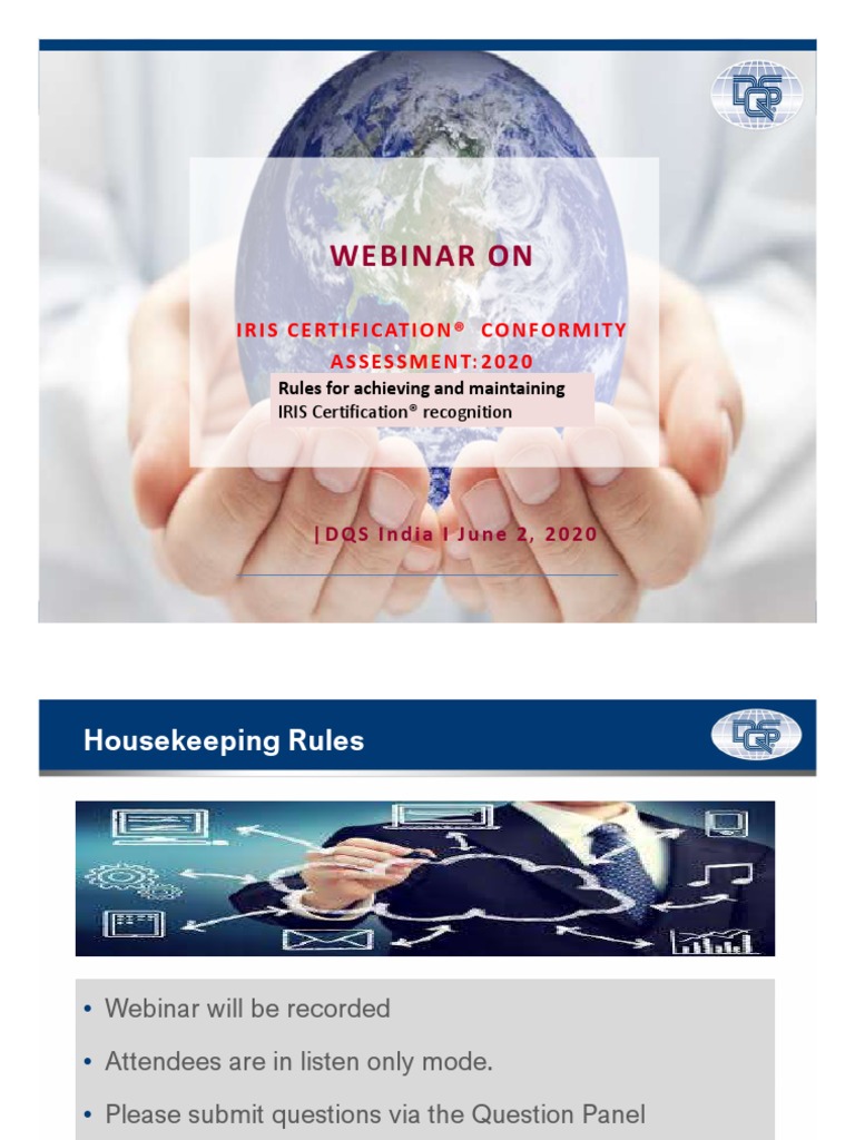 IRIS Rules - Webinar Presentation by DQS | PDF | Audit | Certification