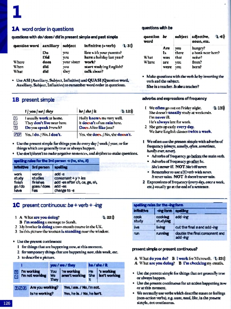 Grammar Unit 1 - Ef Pre-Intermediate | PDF
