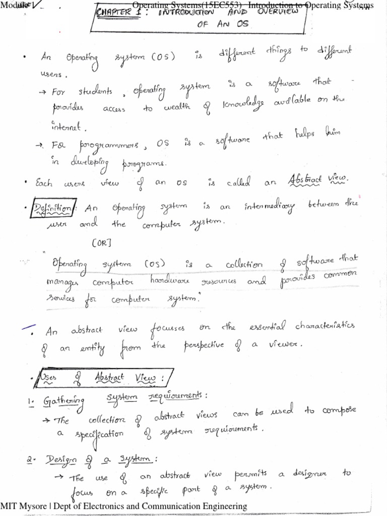 Module - 1 - Introduction To Operating Systems | PDF Module - 1 - Introduction To Operating Systems | PDF