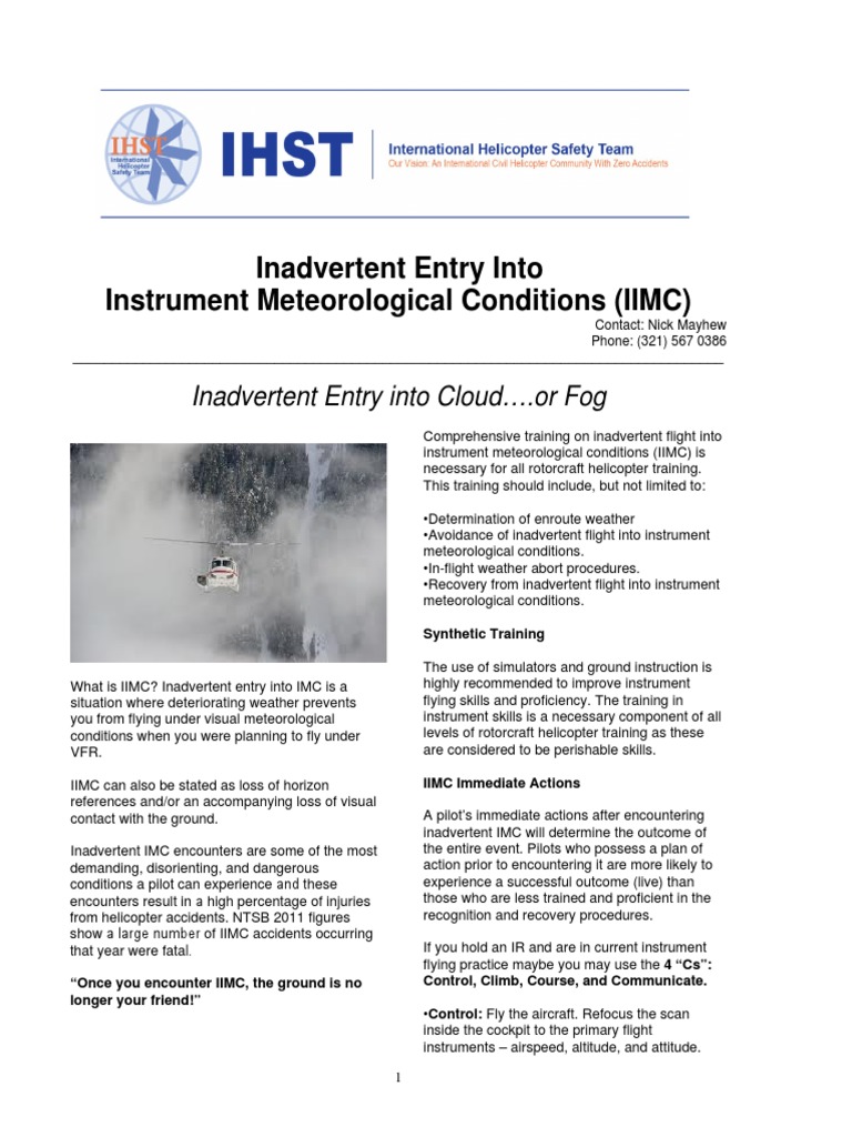 BULLETIN IIMC - 2nd Edit | PDF | Instrument Flight Rules | Aviation Safety