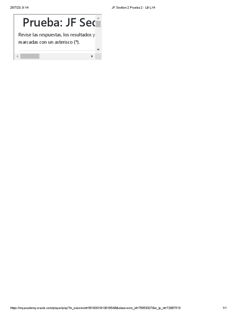 JF Section 2 Prueba 2 - L8-L14 | PDF