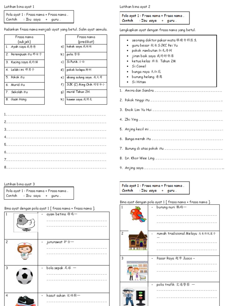 Latihan Bina Ayat Tahun 1 Pdf