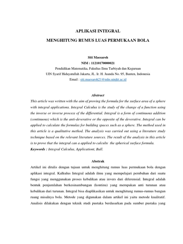 2A - 11210170000021 - SitiMaesaroh - Aplikasi Integral Menghitung LP ...