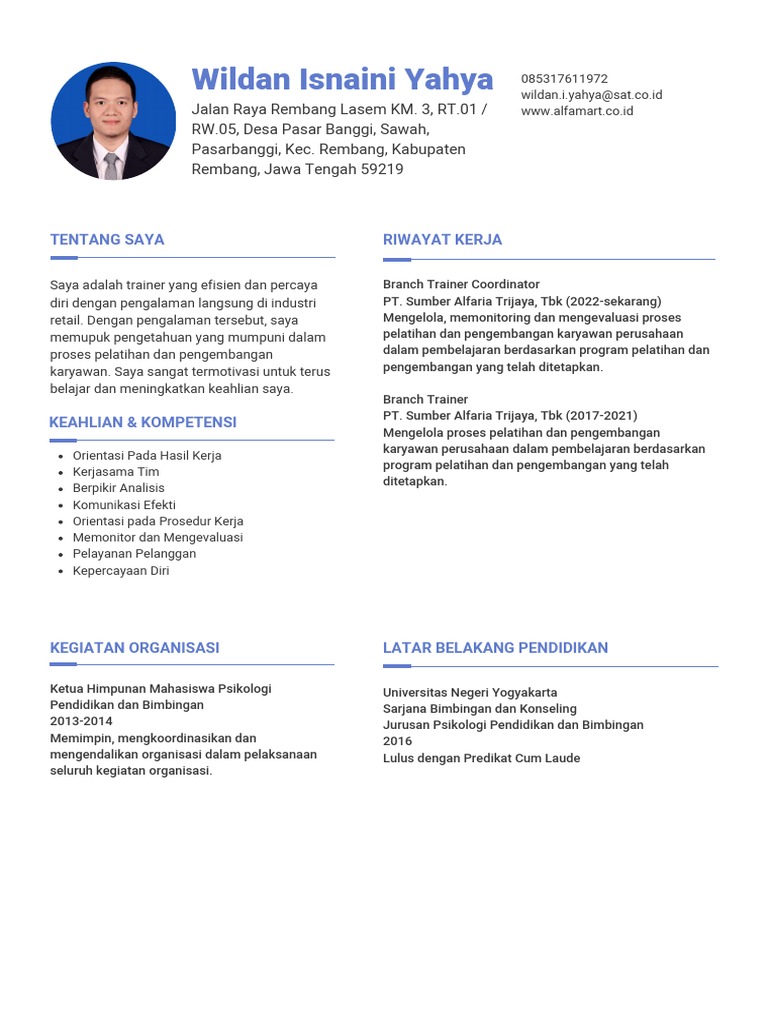 CV - Wildan Isnaini Yahya PDF | PDF