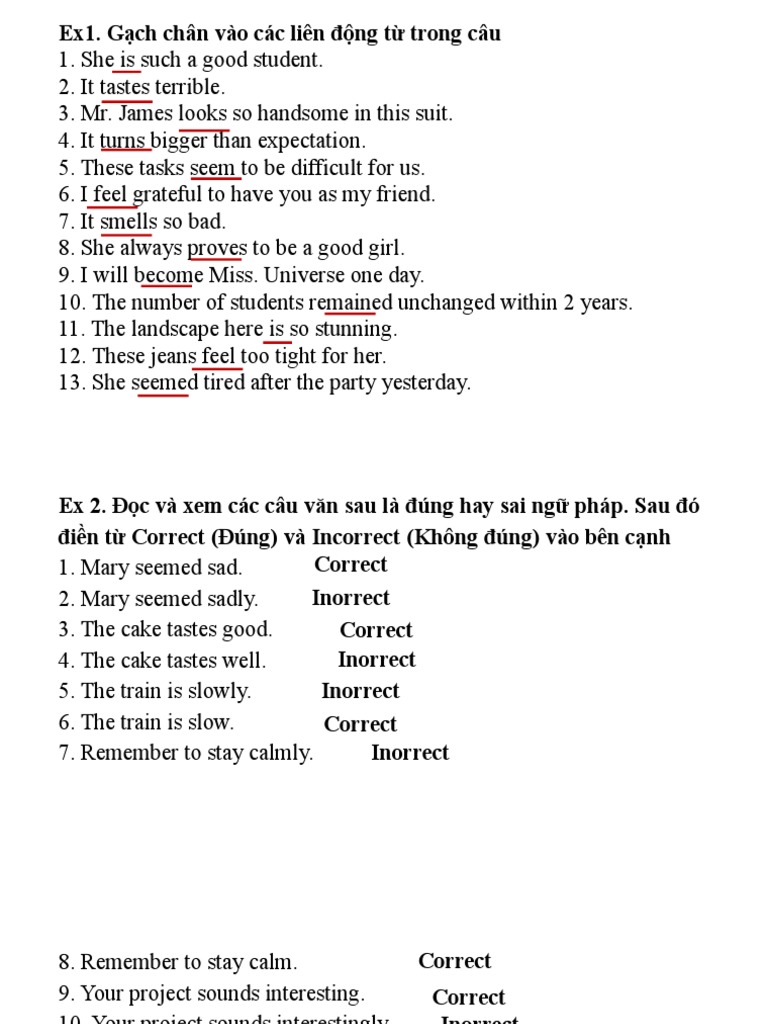 g11 Linking Verbs | PDF