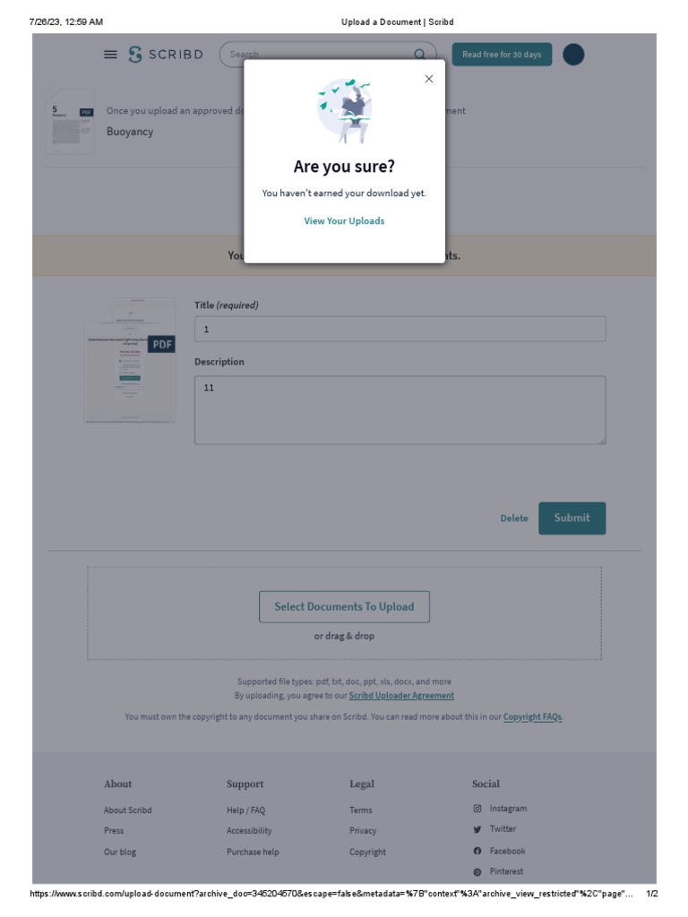 Are You Sure?: Buoyancy | PDF | Scribd | Software