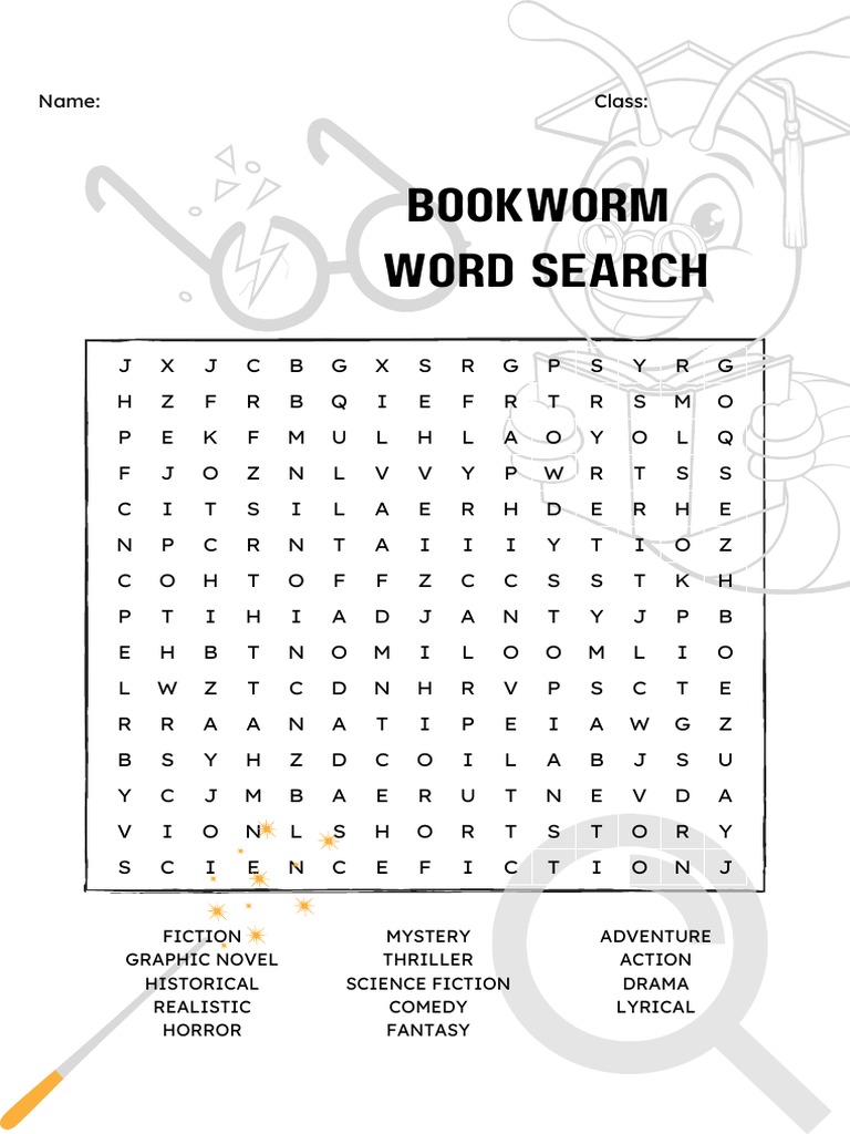 Bookworm Word Search | PDF