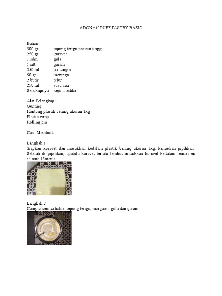 Adonan Puff Pastry Basic | PDF