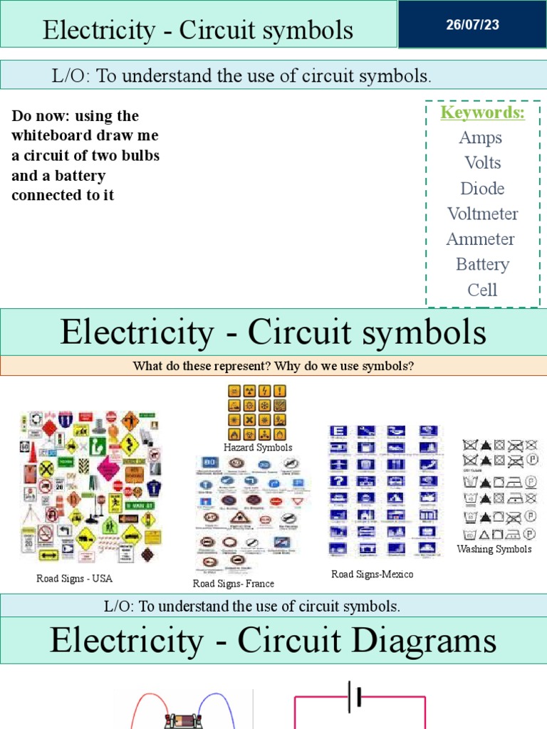 L1 - Circuit Symbols | PDF | Series And Parallel Circuits | Electricity