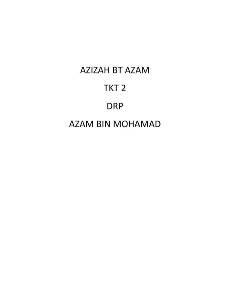 Azizah & Azam: A Family Connection | PDF