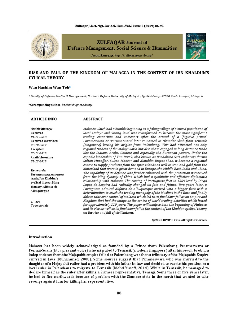 10.rise and Fall of The Kingdom of Malacca in The Context of Ibn ...
