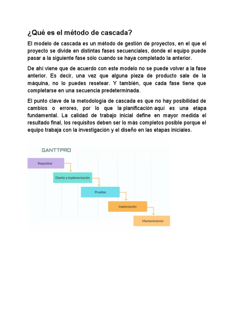 Modelo de Cascada | PDF | Software | Ingeniería Informática
