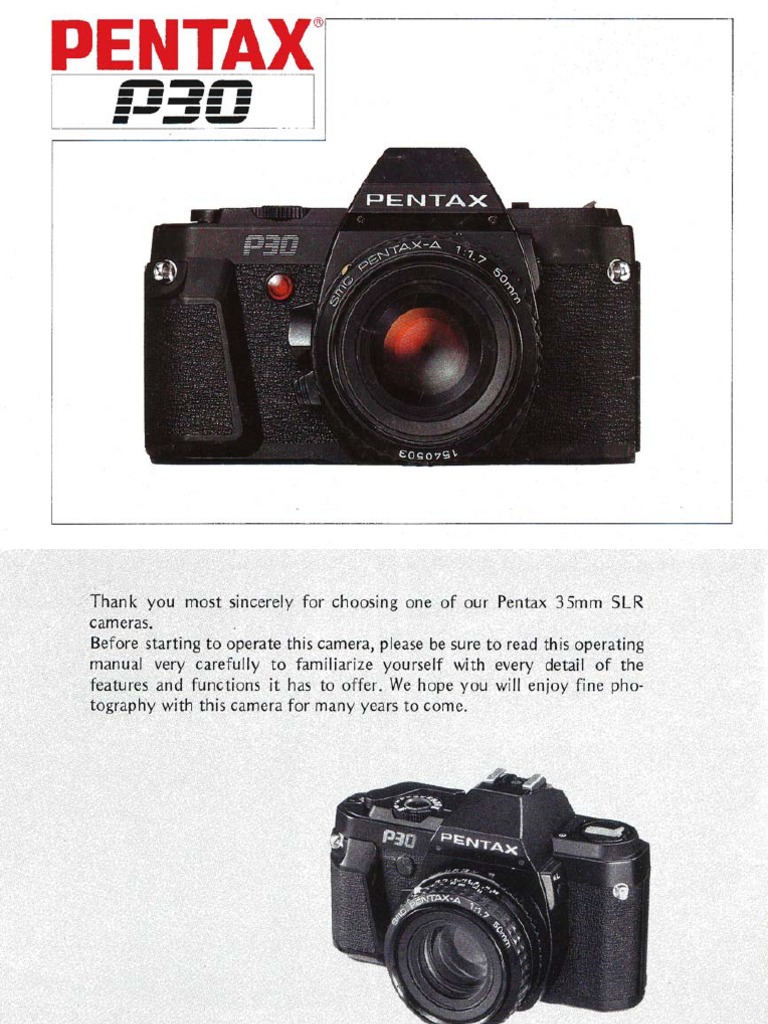 Pentax P30 Manual en | PDF