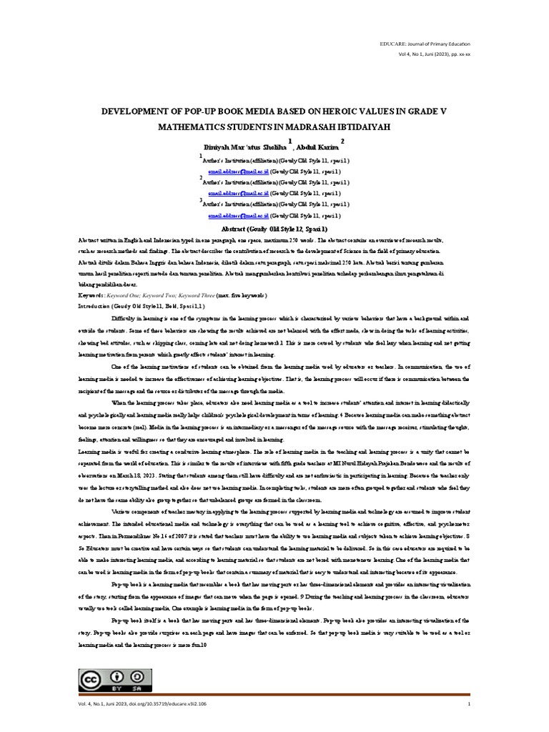 TEMPLATE EDUCARE 2023 - Terbaru | PDF | Teachers | Learning