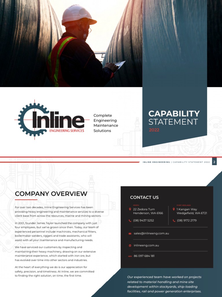 Inline Engineering Capability Statement | PDF | Machinist | Engineering